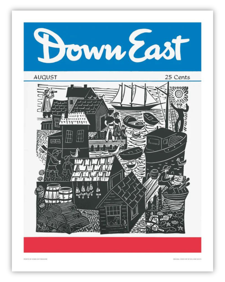 Down East Magazine Cover Poster August 1954 | Down East Shop