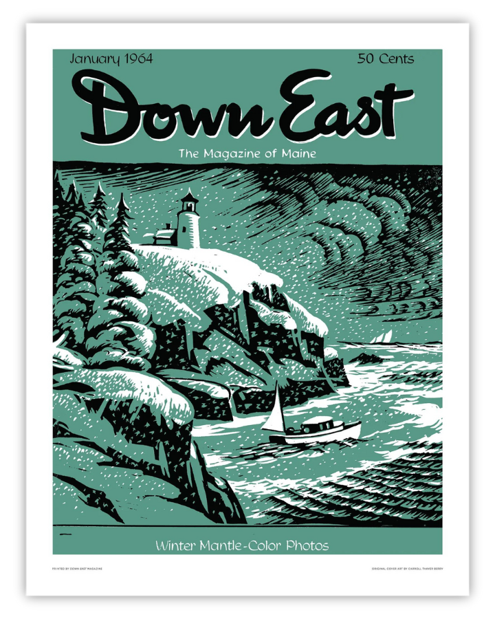 Down East Magazine Cover Poster January 1964 | Down East Shop
