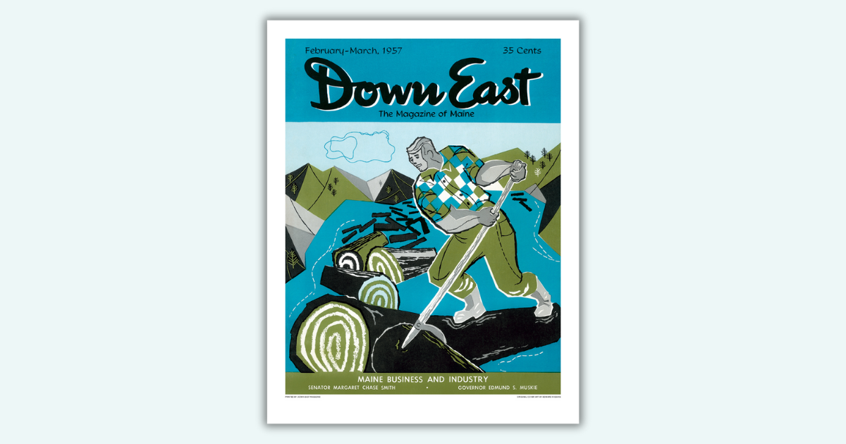 Down East Magazine Cover Poster March 1957 | Down East Shop